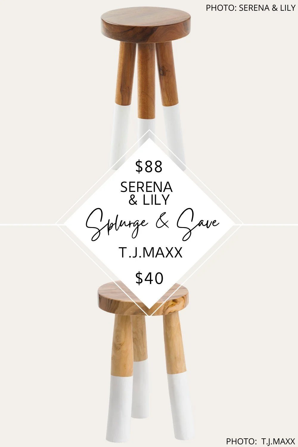 SERENA AND LILY DIP-DYED STOOL DUPE