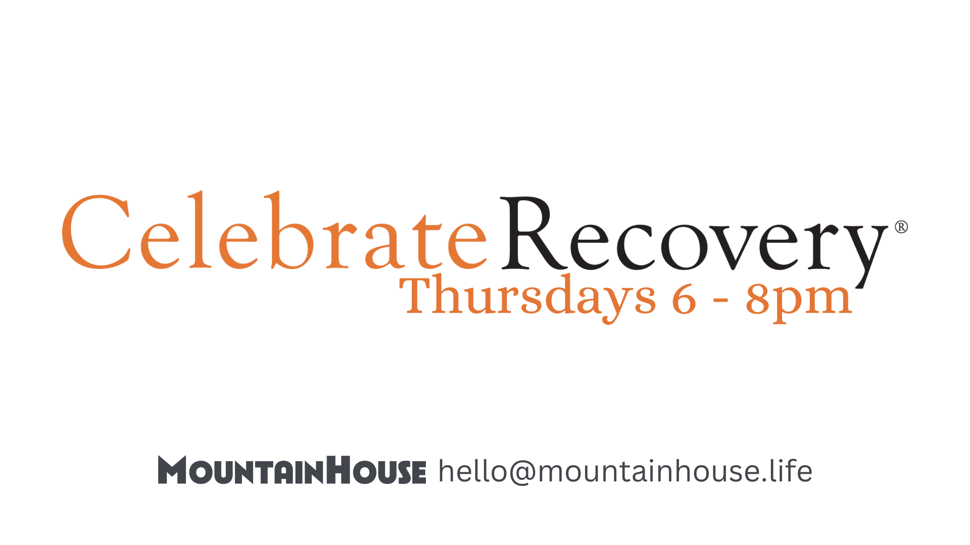 celebrate recovery — Welcome