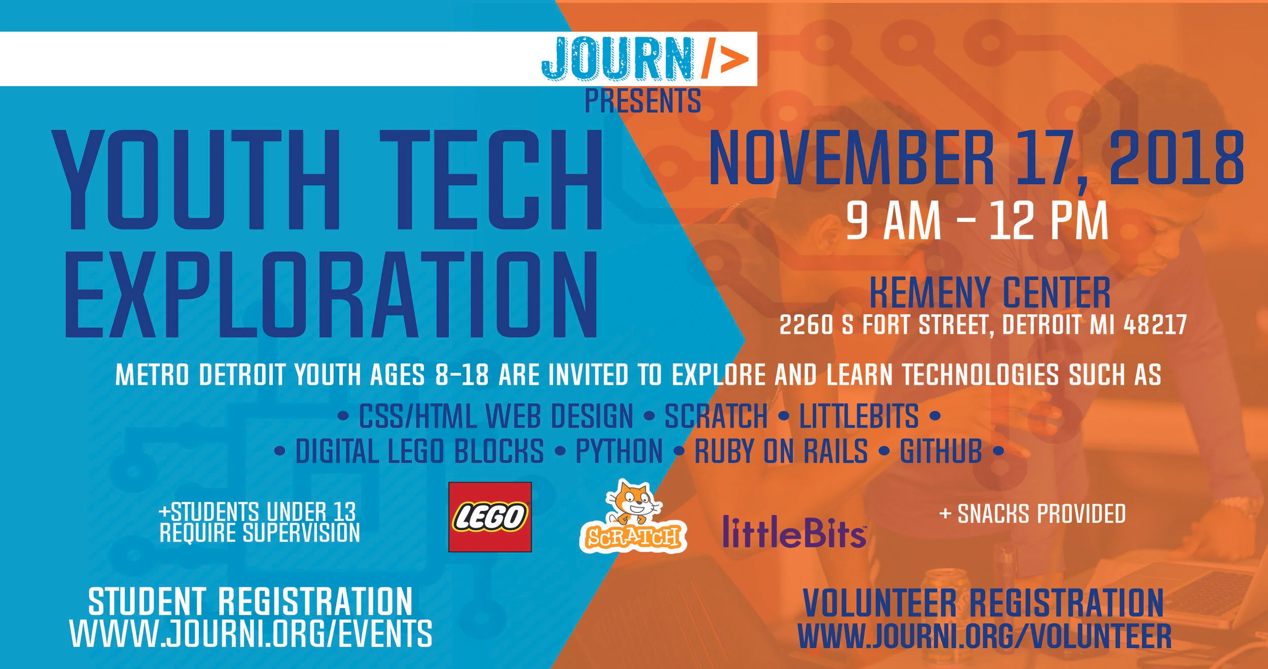 Youth Technology Exploration Event 11/17 — JOURNi