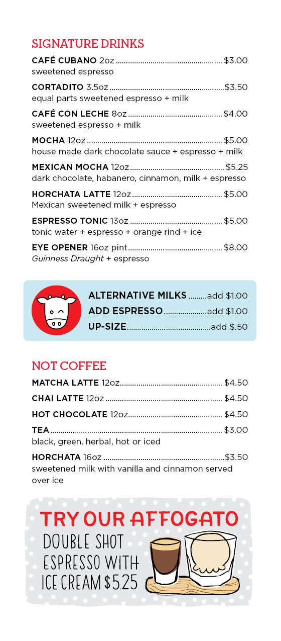menu — The Coffee Fox