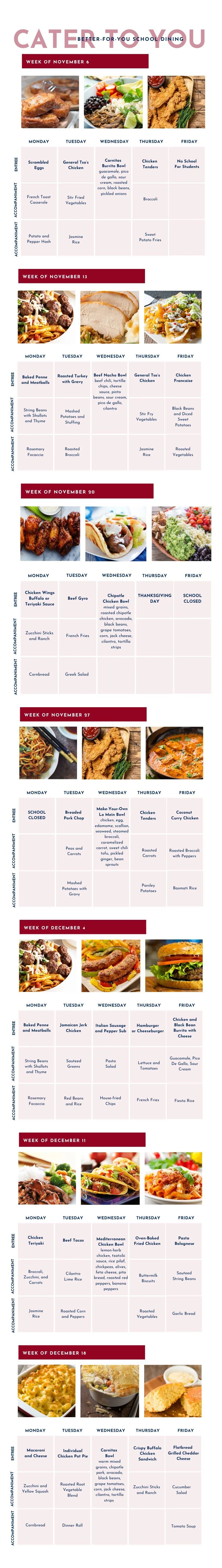 Menus — Loyola School Food Services