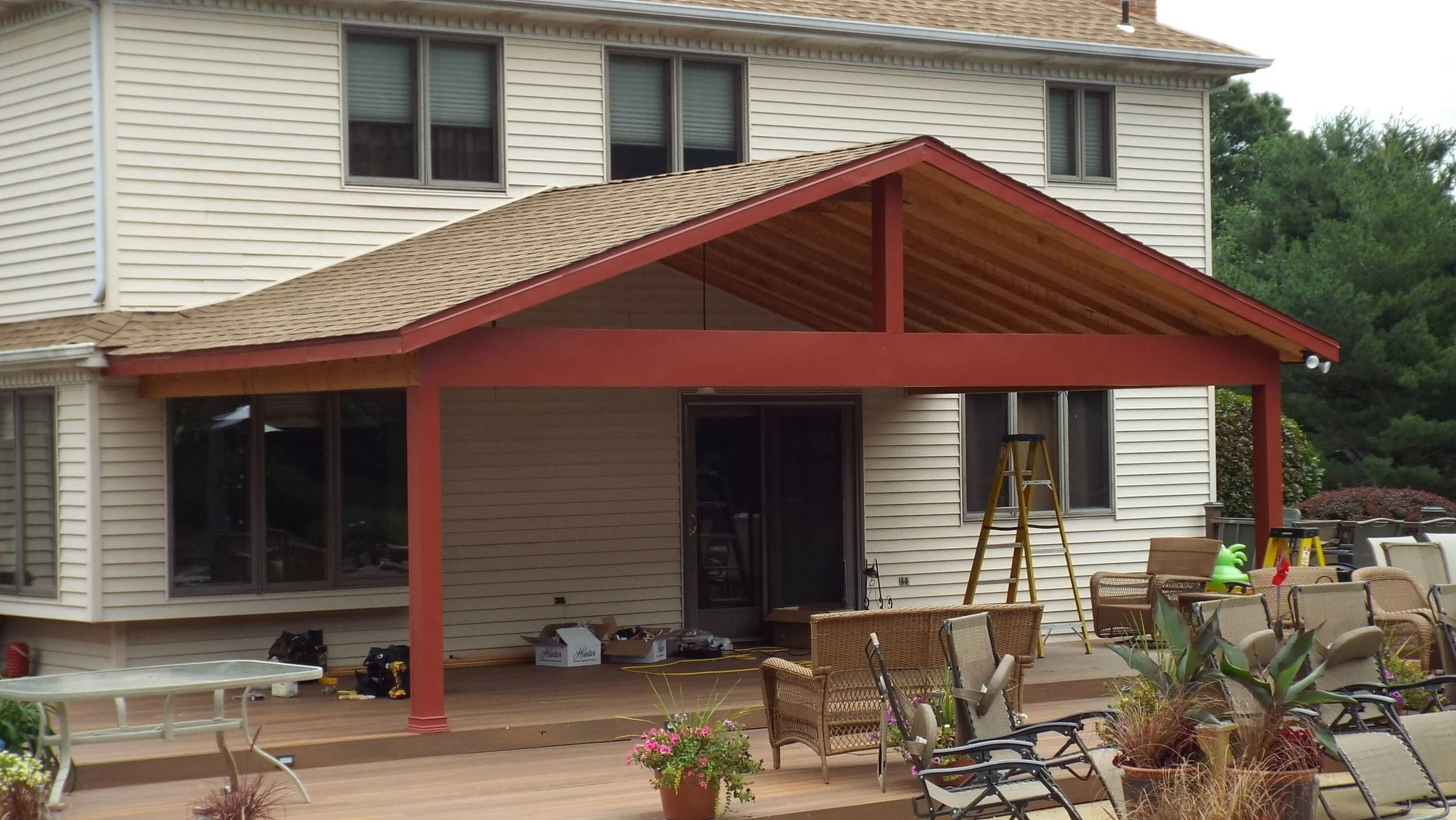 Custom Porch with Overhang — Ink Design Concepts LLC.