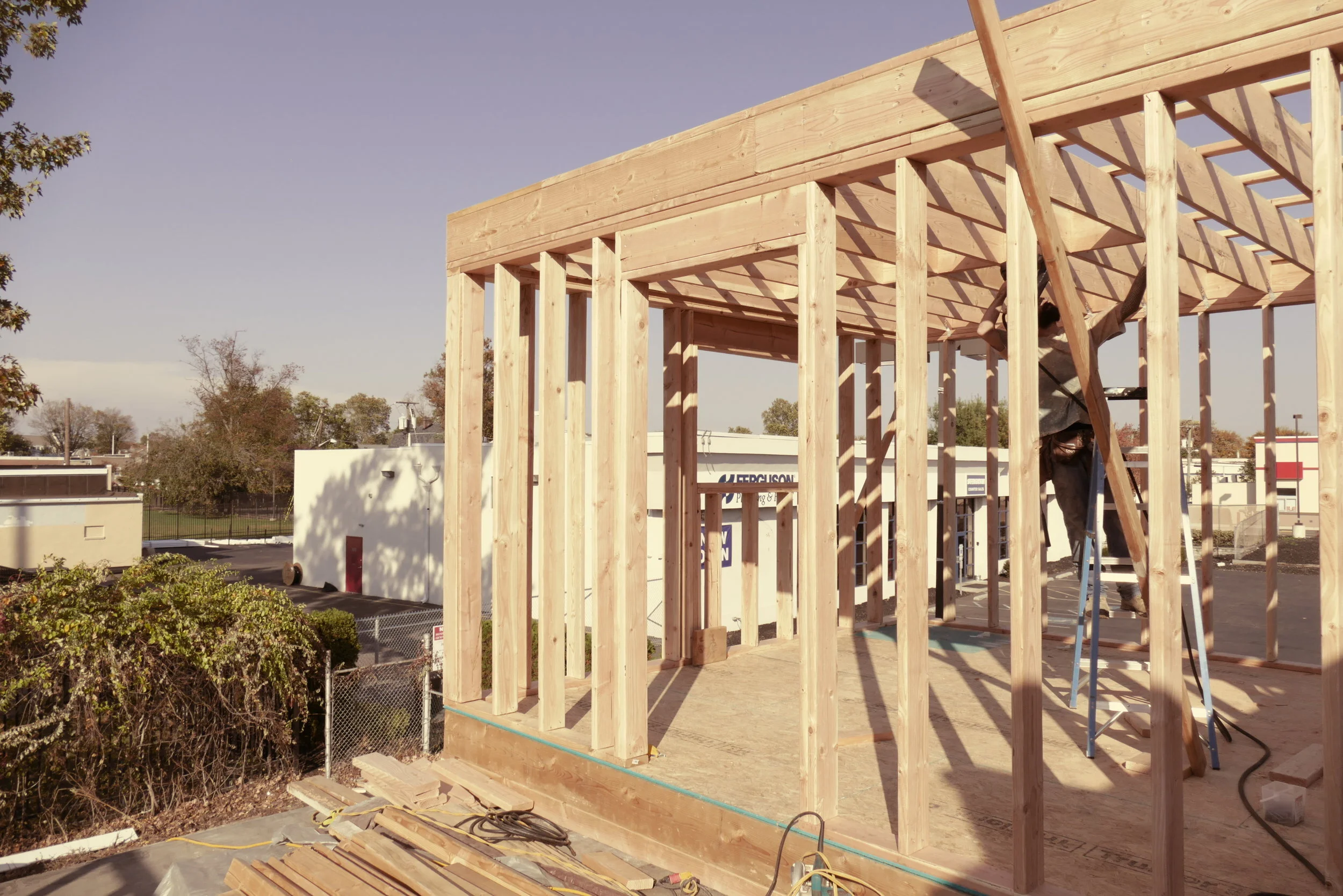 New Construction - Framing - Two story addition - Vutt Optical — Ink ...