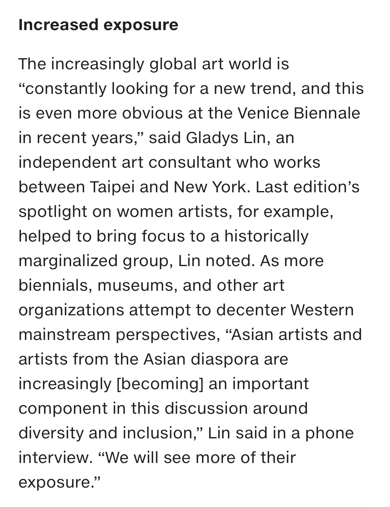 ARTNET Apr 2024 — GLADYS LIN PROJECTs