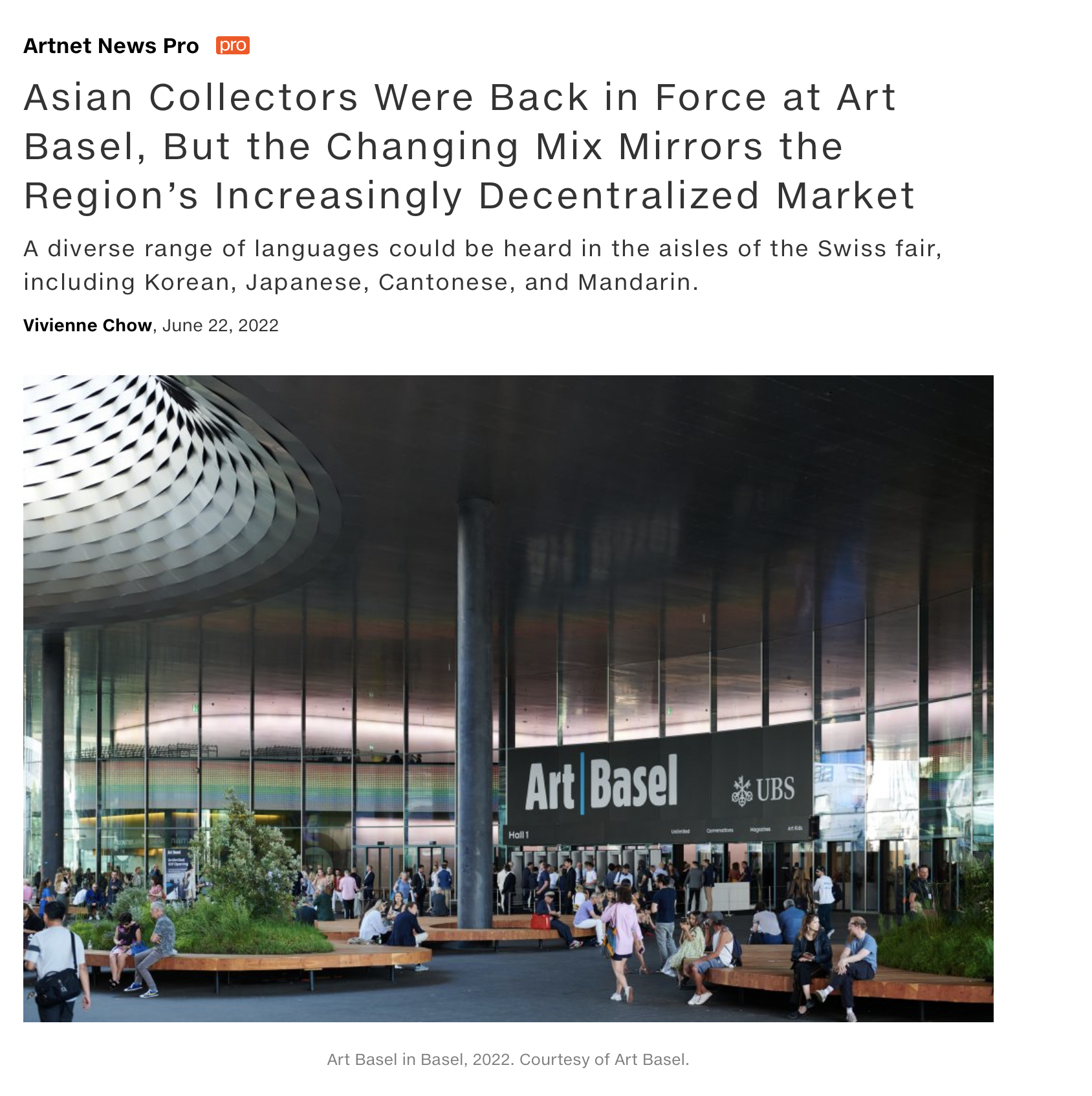 ARTNET Jun 2022 — GLADYS LIN PROJECTs