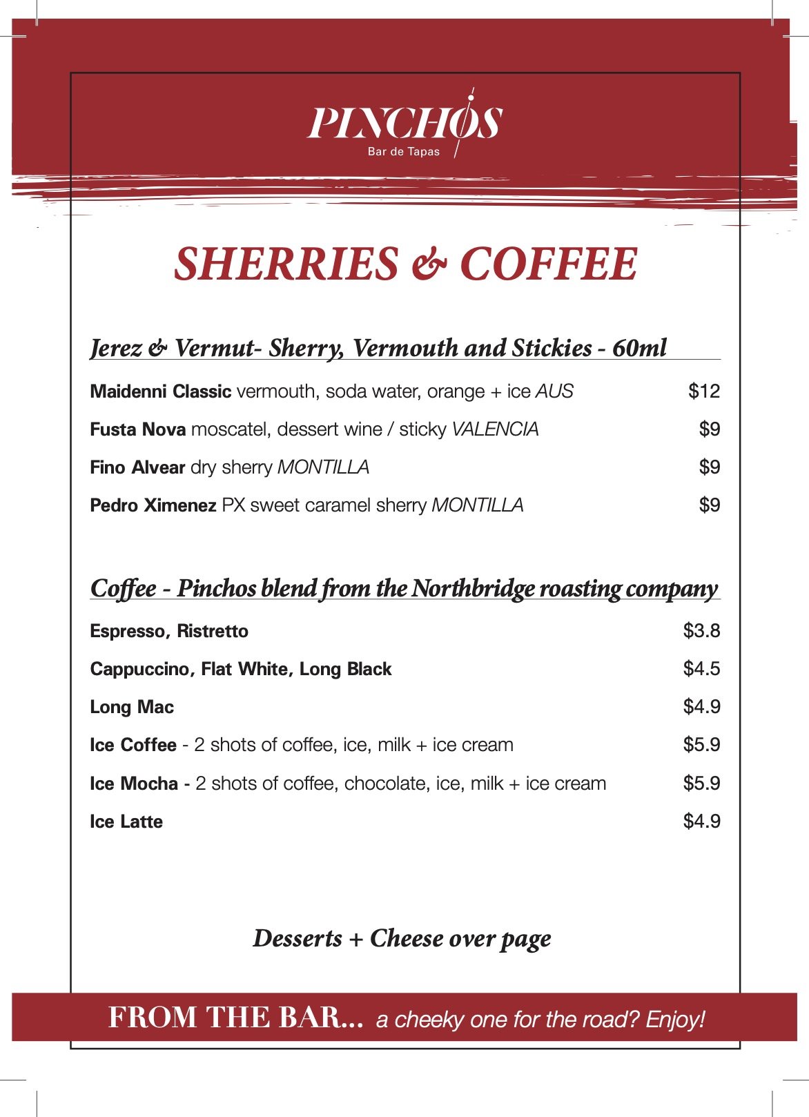 Our Menu — Spanish Tapas Restaurant Perth