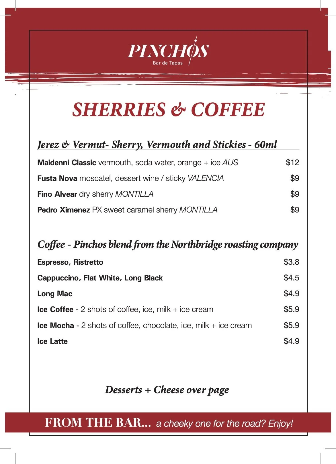 Our Menu — Spanish Tapas Restaurant Perth