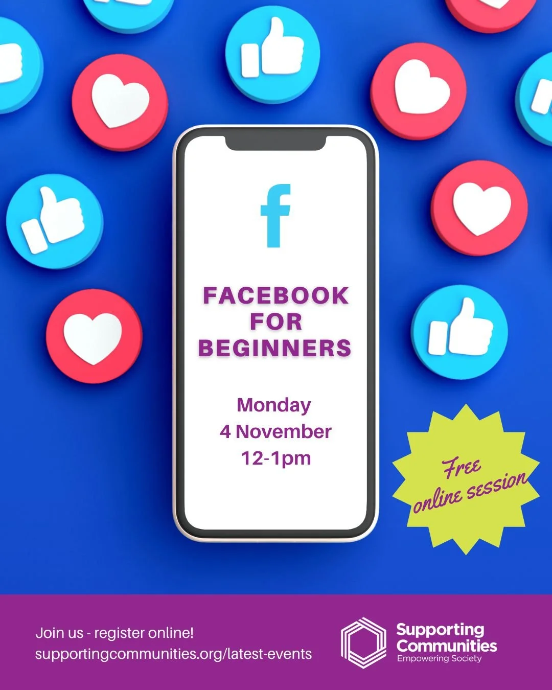 Facebook for Beginners Online Session — Supporting Communities