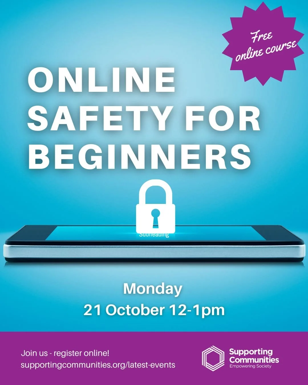 Online Safety for Beginners — Supporting Communities