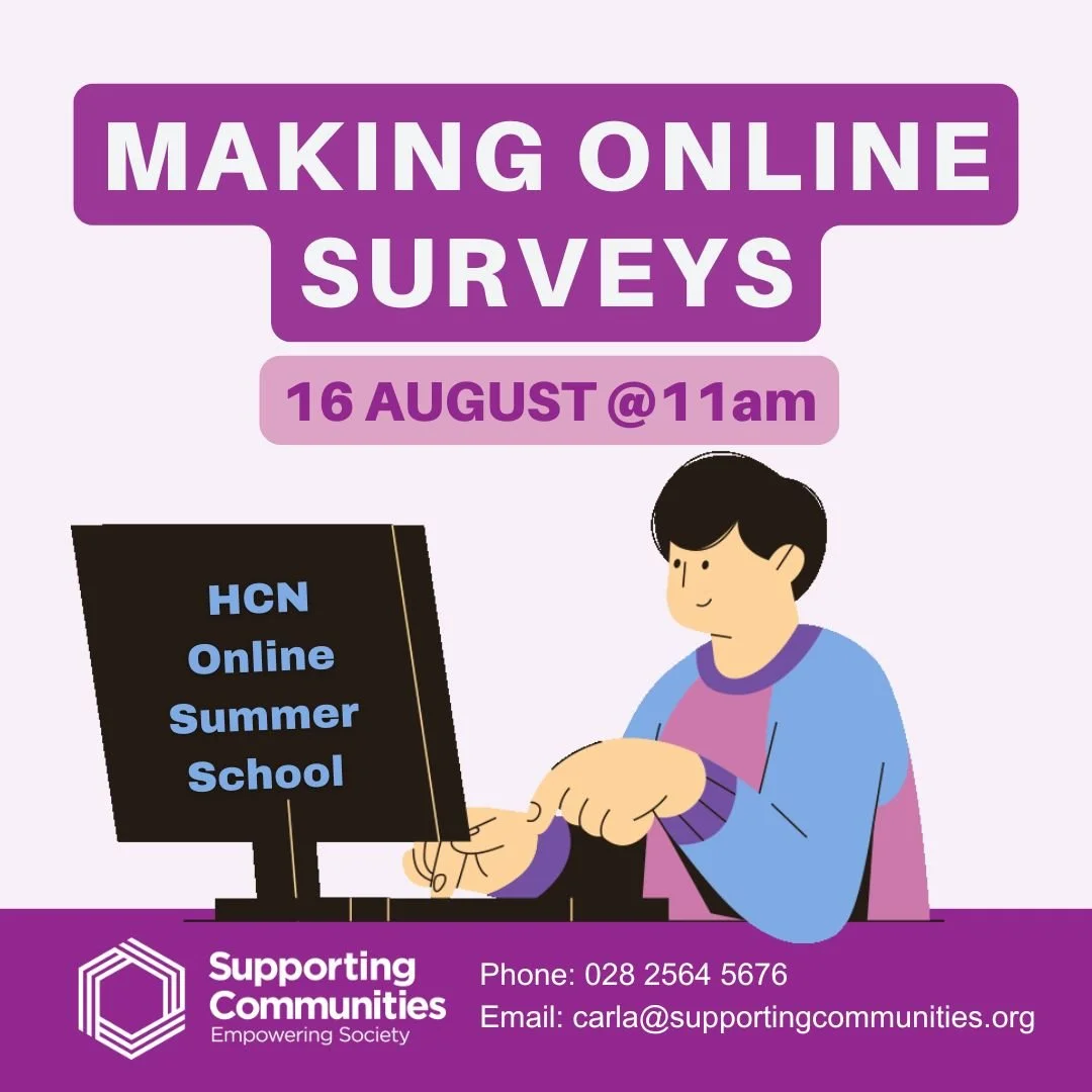 HCN Summer School Day 5: Online Surveys — Supporting Communities