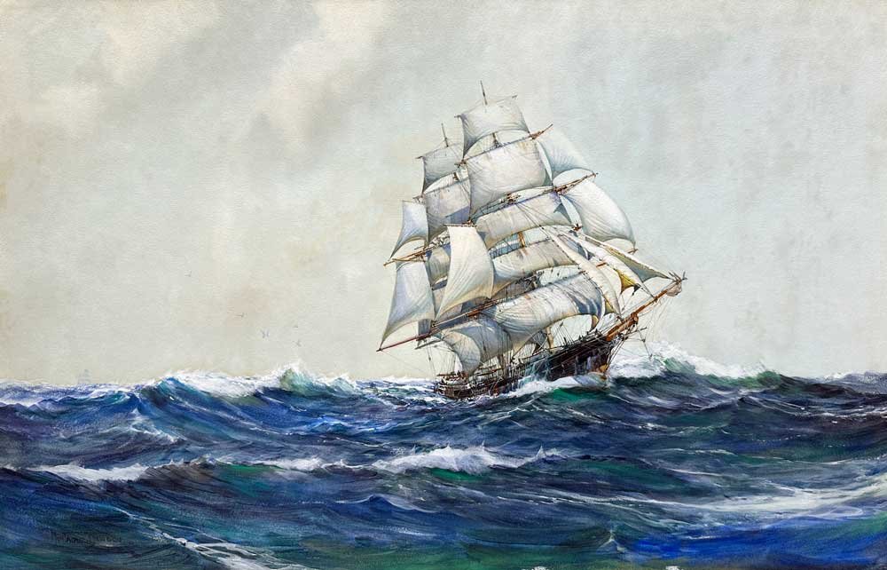 Dawson, Montague - The “Royal Dane” under Full Sail | Mark Murray Fine ...