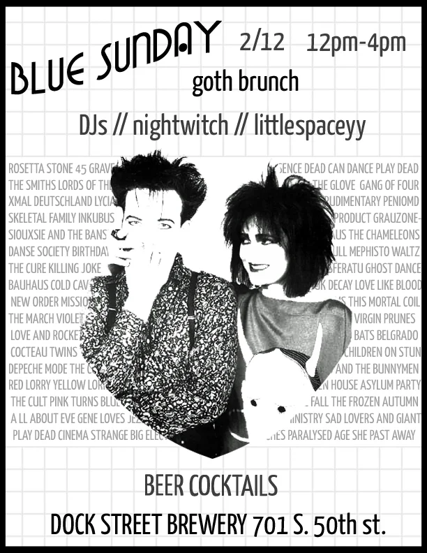 Blue Sunday // Goth Brunch — Dock Street Brewery