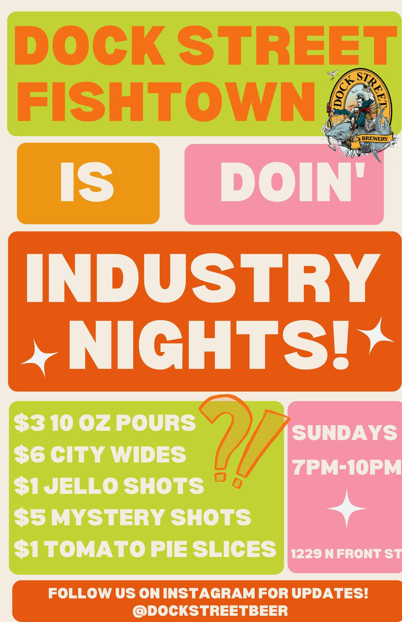 Industry Night at Dock Street Fishtown — Dock Street Brewery