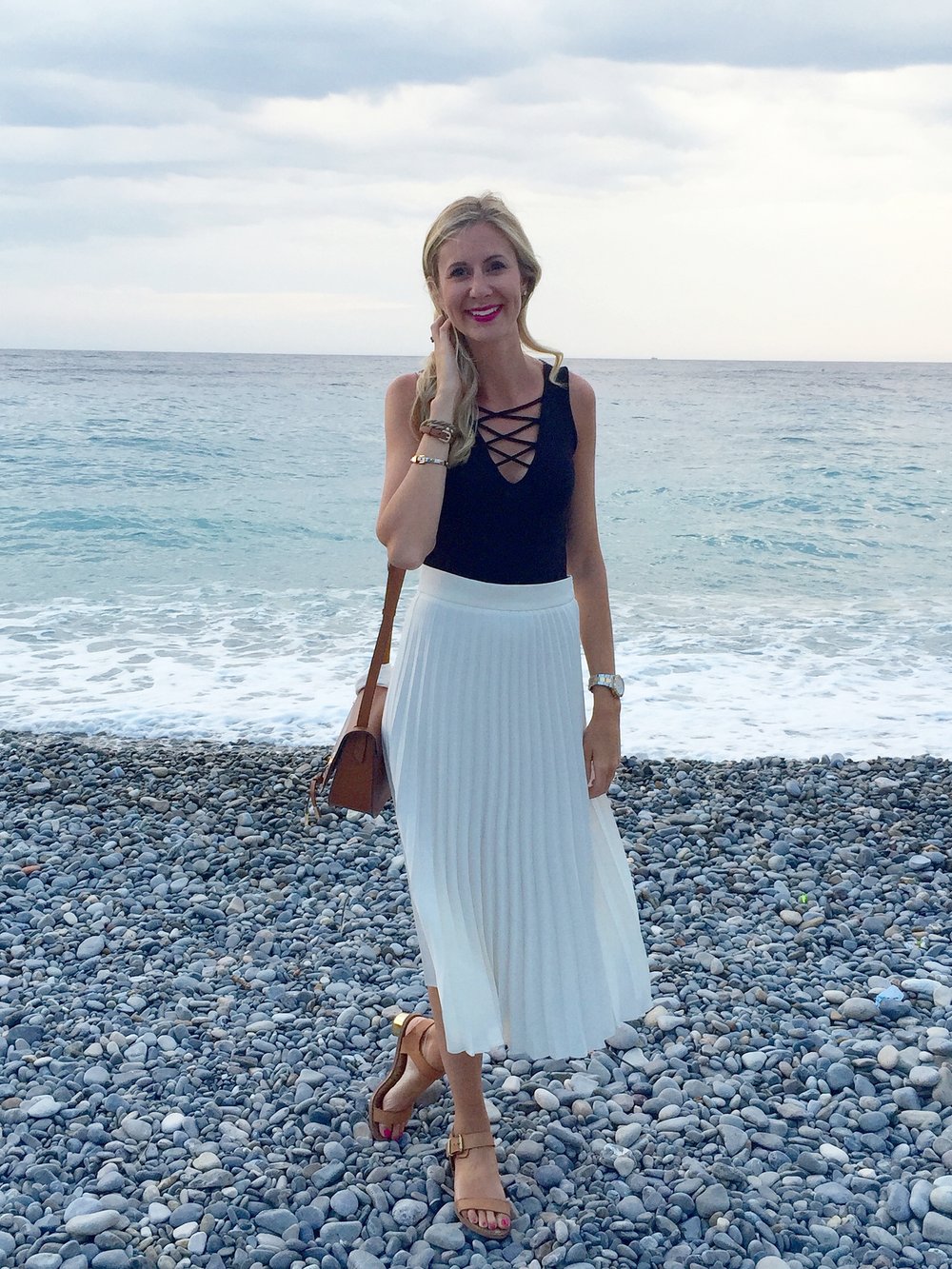 Pleated Skirt in the South of France — Colors of Colleen