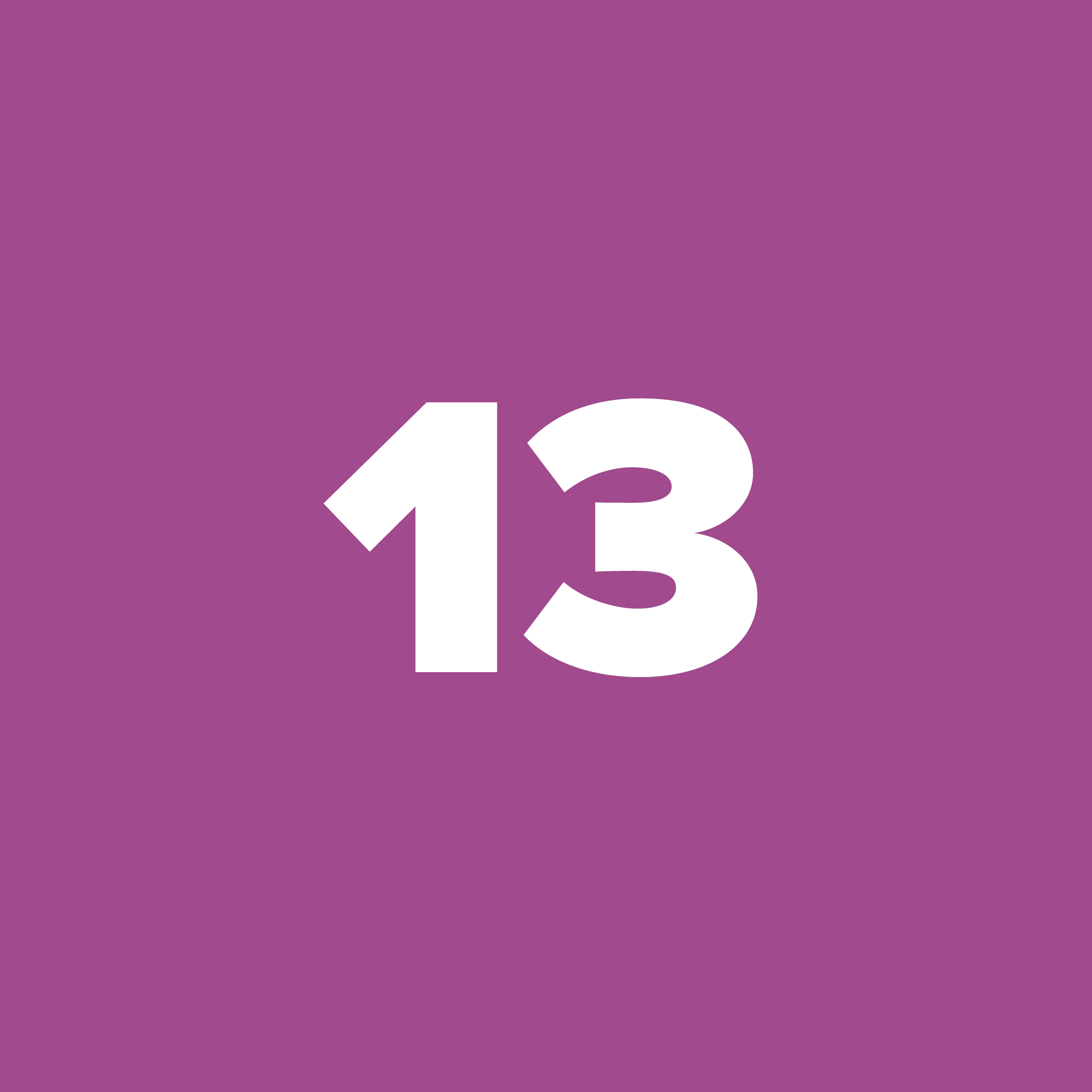 The Number 13 In Purple