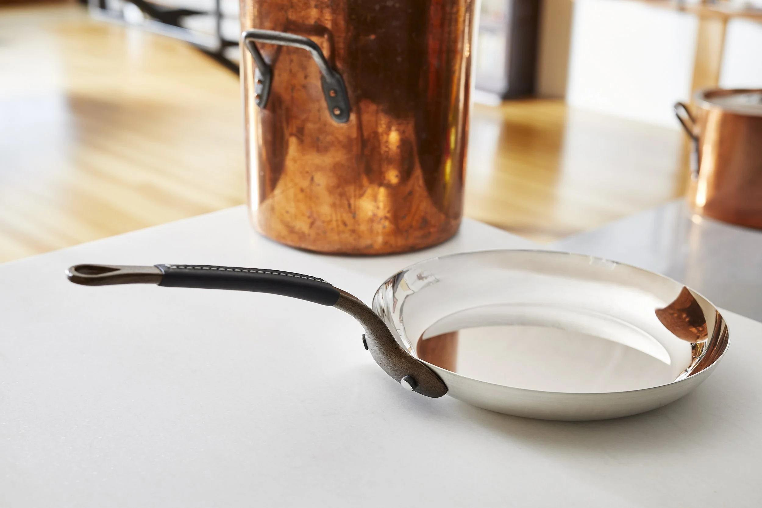 Solid Silver Cookware - 11.5" Fry — Duparquet Copper Cookware