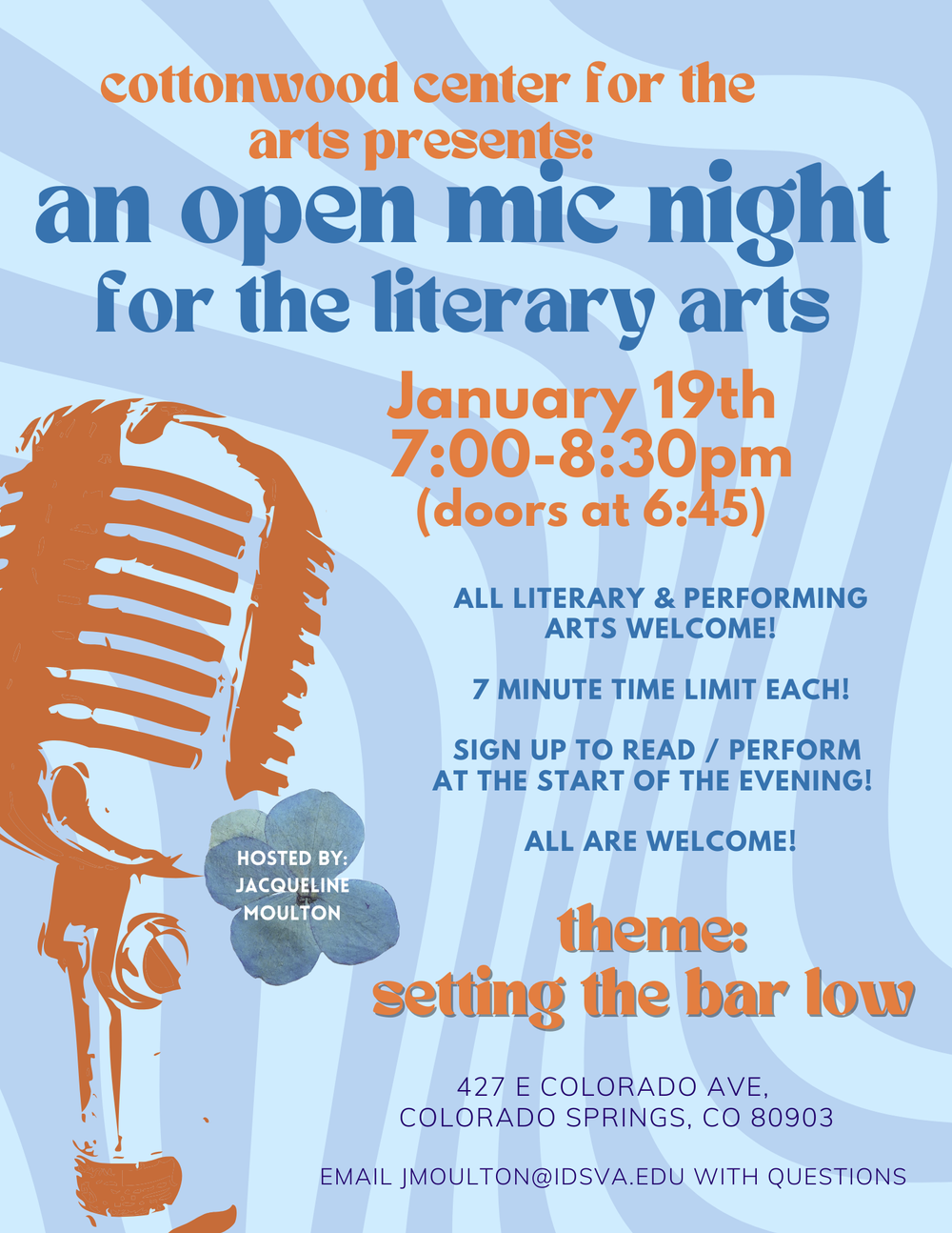 OPEN MIC NIGHT — Cottonwood Center for the Arts