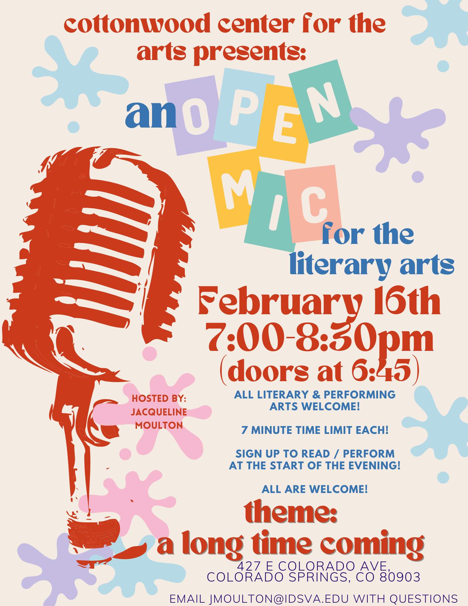 OPEN MIC NIGHT — Cottonwood Center for the Arts