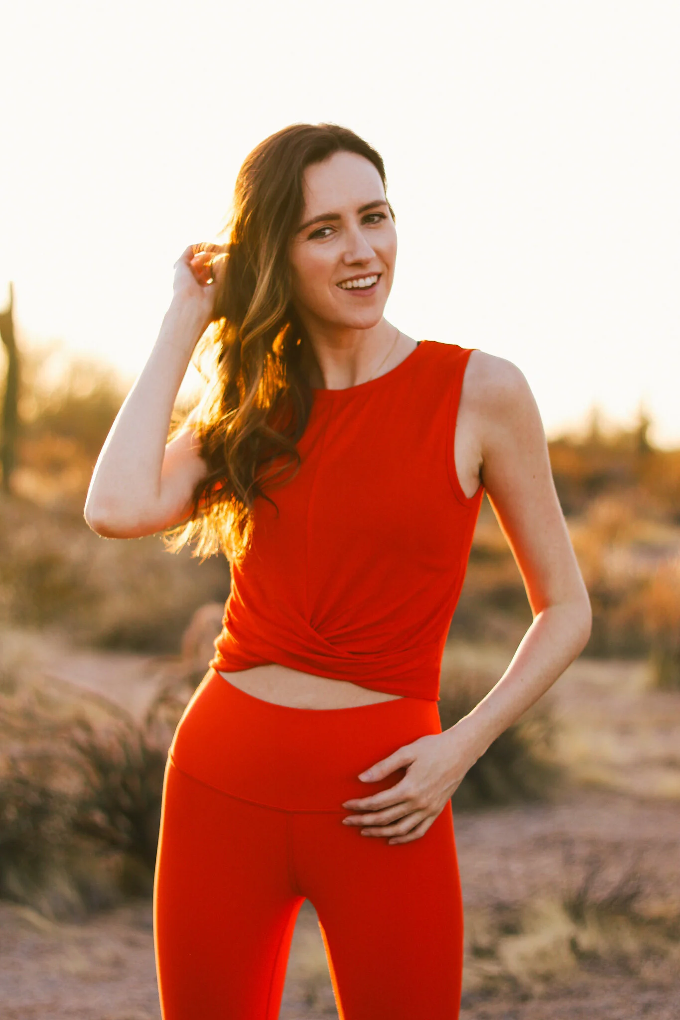 Sassy Red Alo Activewear Set — Blushful Belle