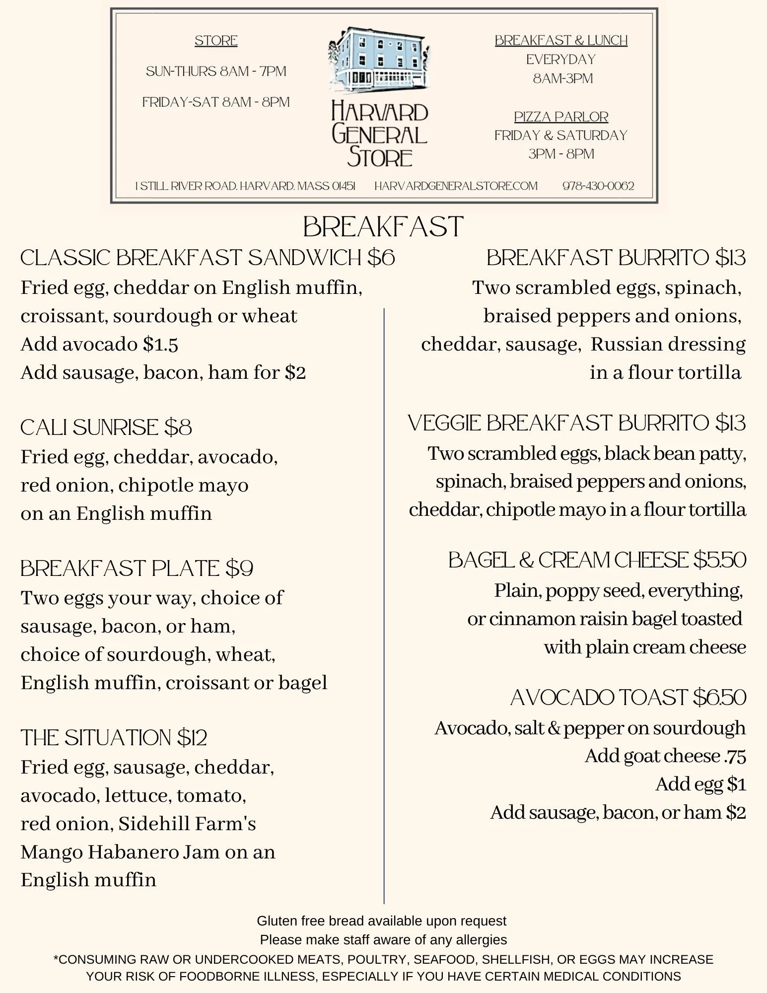 Harvard general store kitchen — Harvard General Store