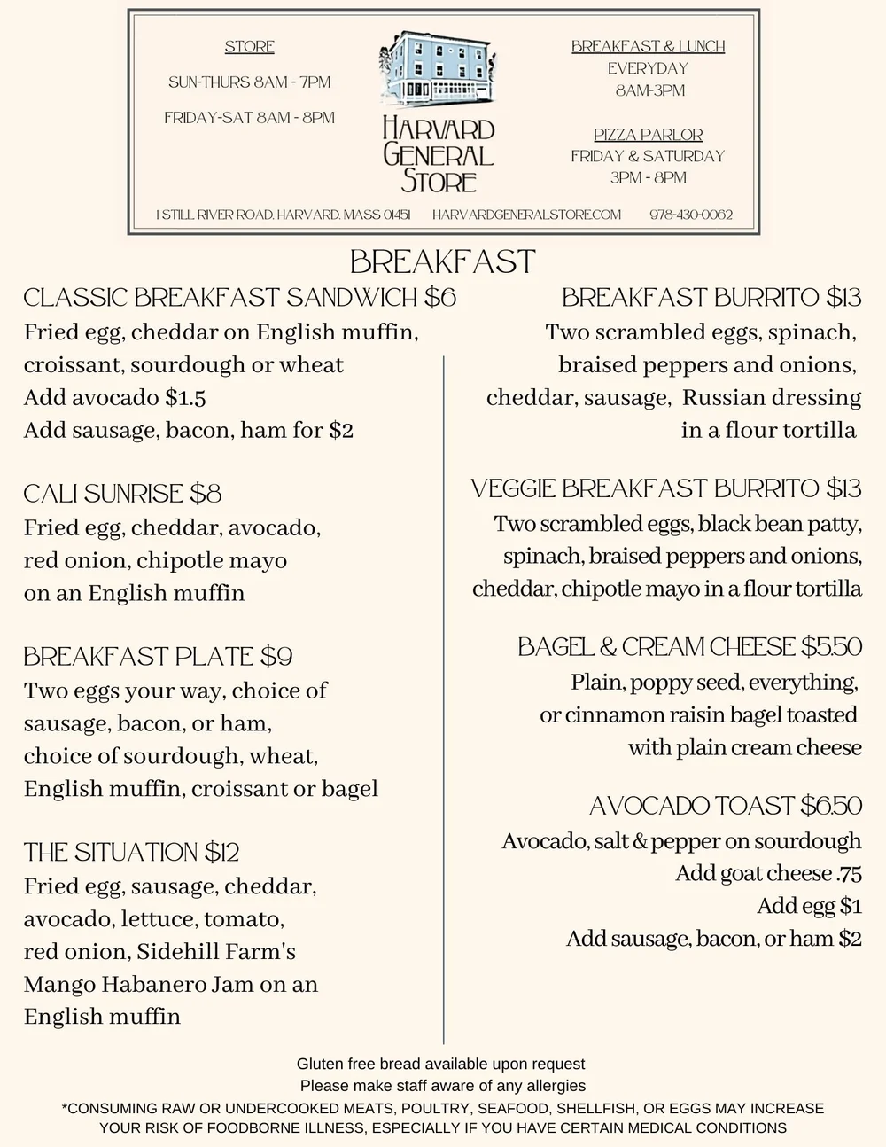 Harvard general store kitchen — Harvard General Store