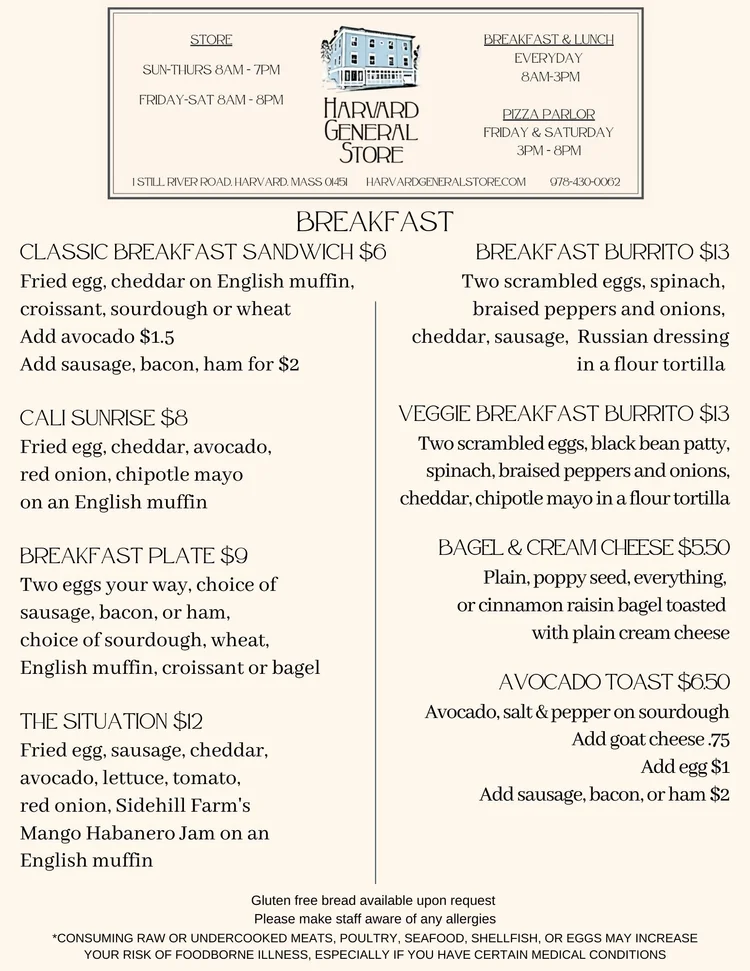 Harvard general store kitchen — Harvard General Store