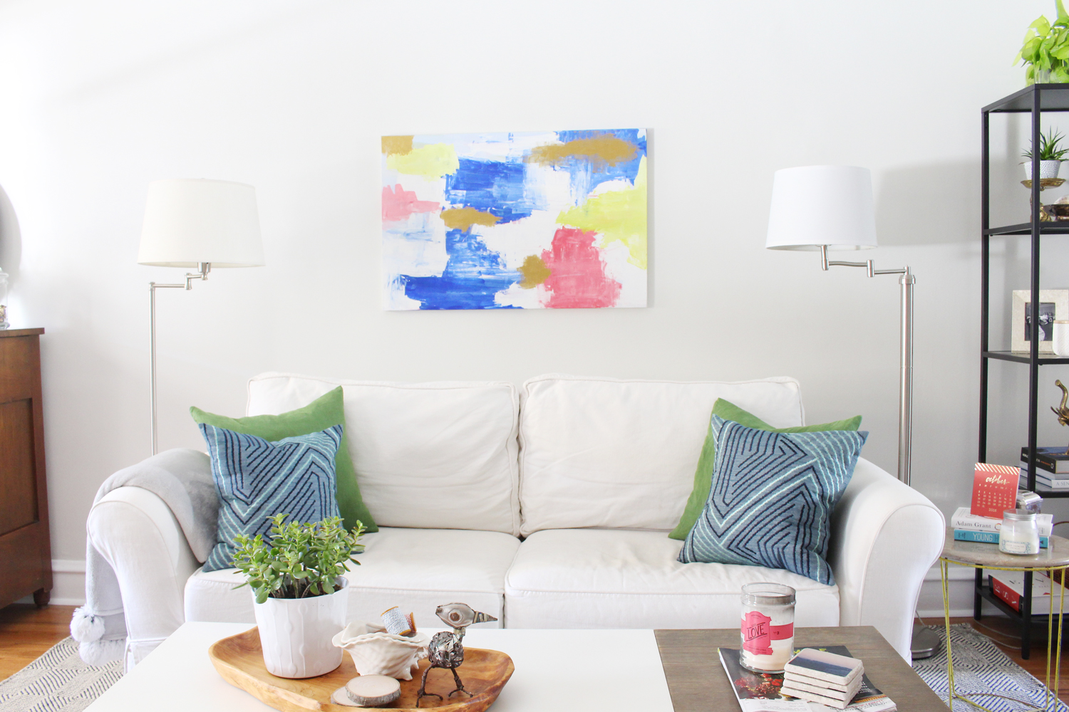 Light & Bright Eclectic Row House Living Room