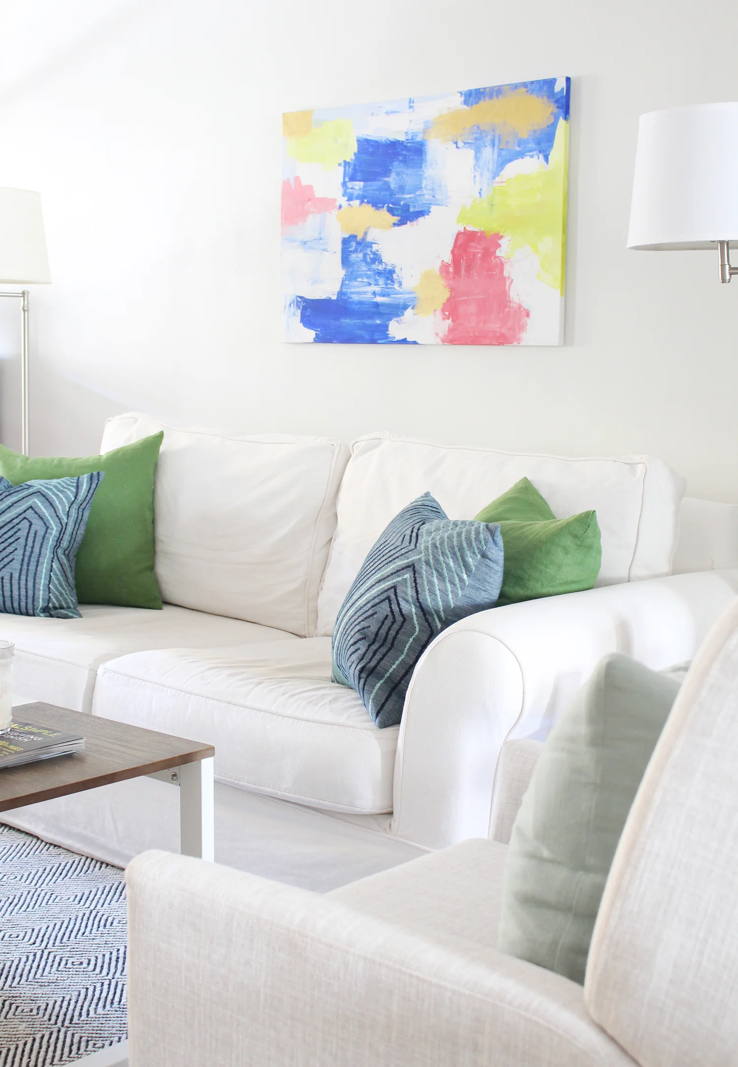 Light & Bright Eclectic Row House Living Room