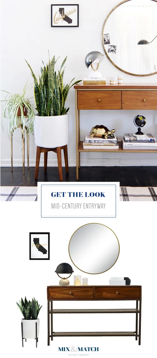 Get the Look: Console + Round Mirror in the Entry