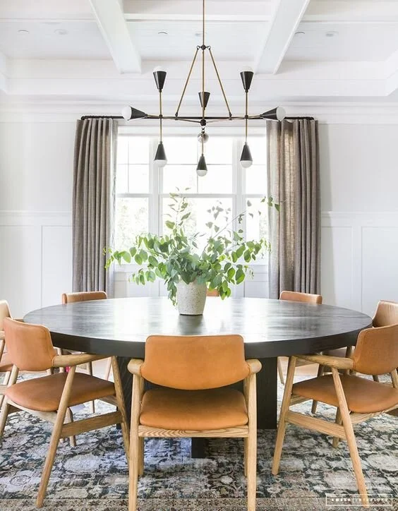 Rules of Thumb for Rugs Under Round Dining Tables (+ Inspiration!)