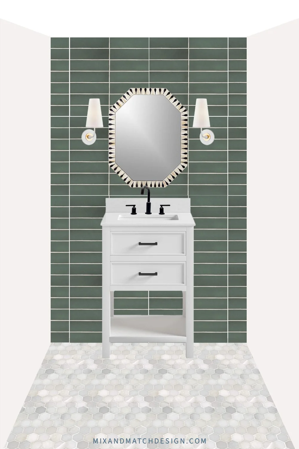 Designing a Fun Powder Room - Two Ways