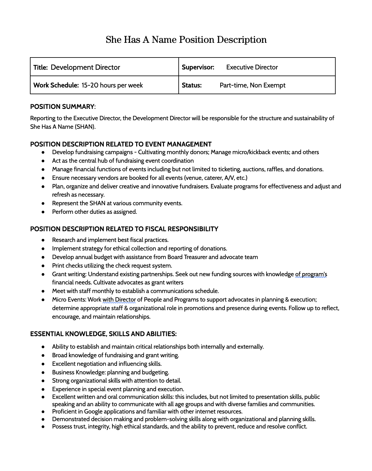 Who We Are — She Has A Name