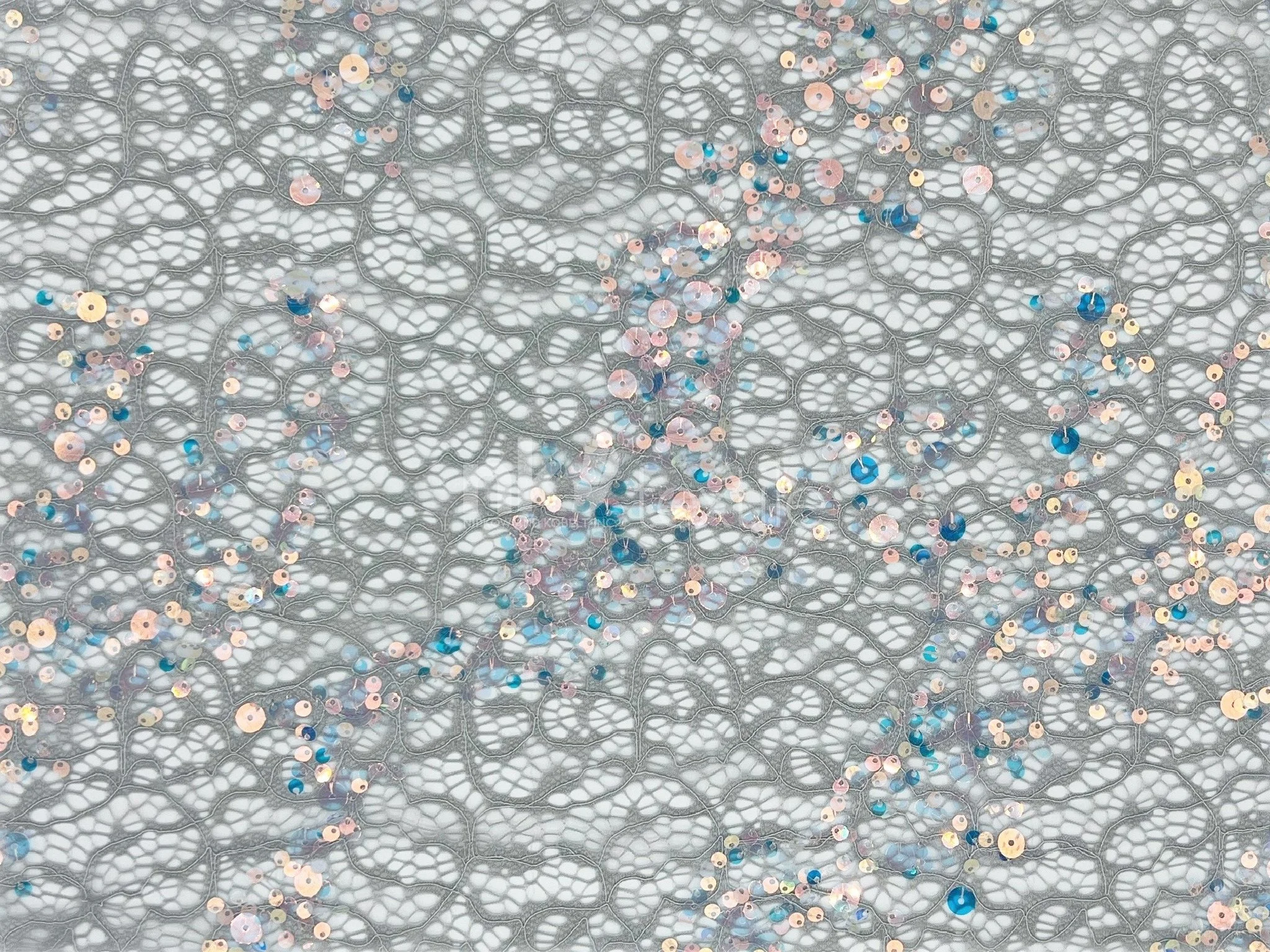 Precious Sequins on Stretch Lace — NK Textile