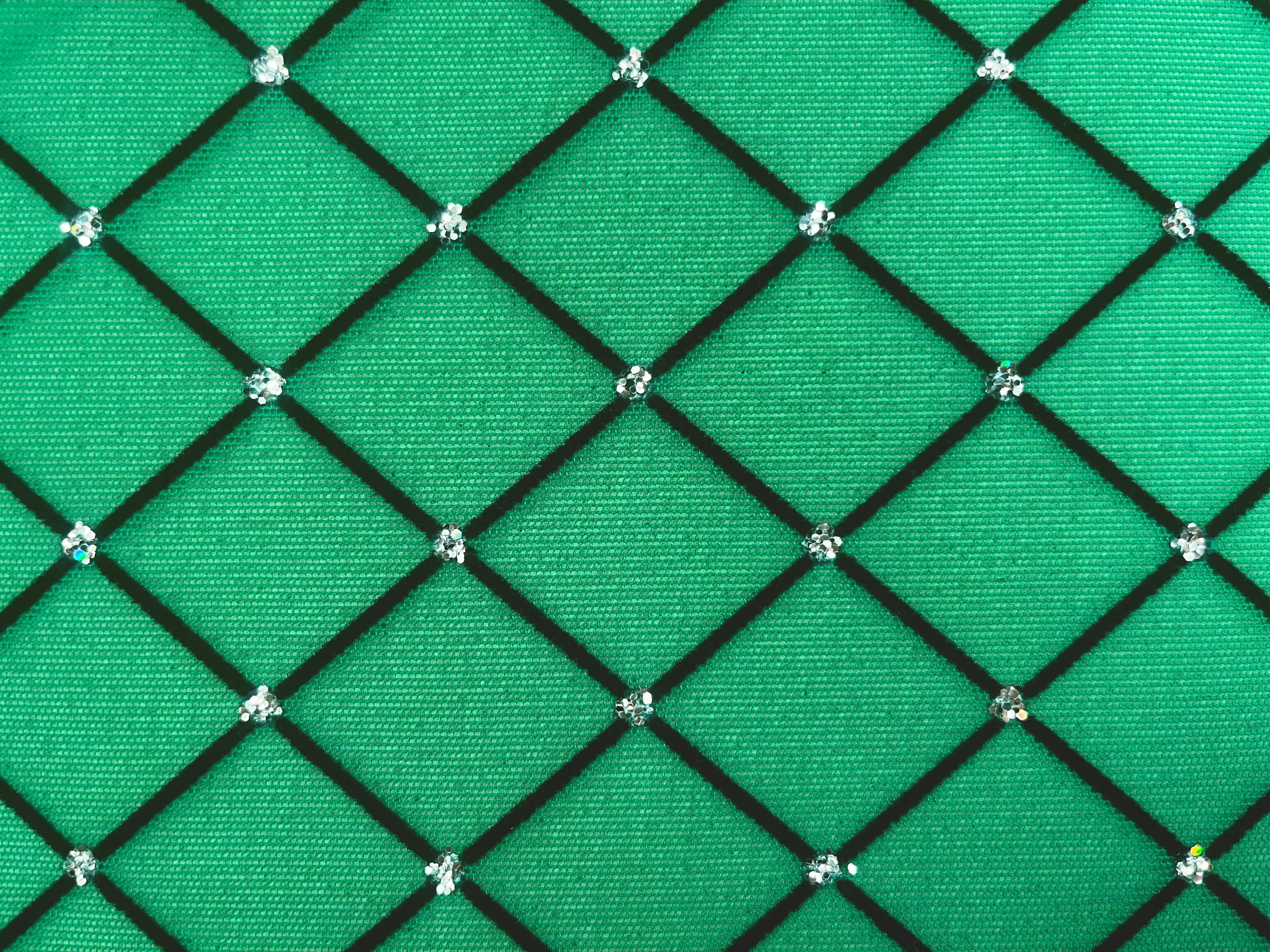 Diamonds Glitter Flock Stretch Mesh — NK Textile