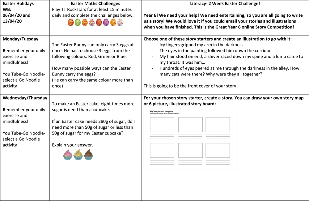 Year 6 Home Learning Week 4 — Dale Community Primary School