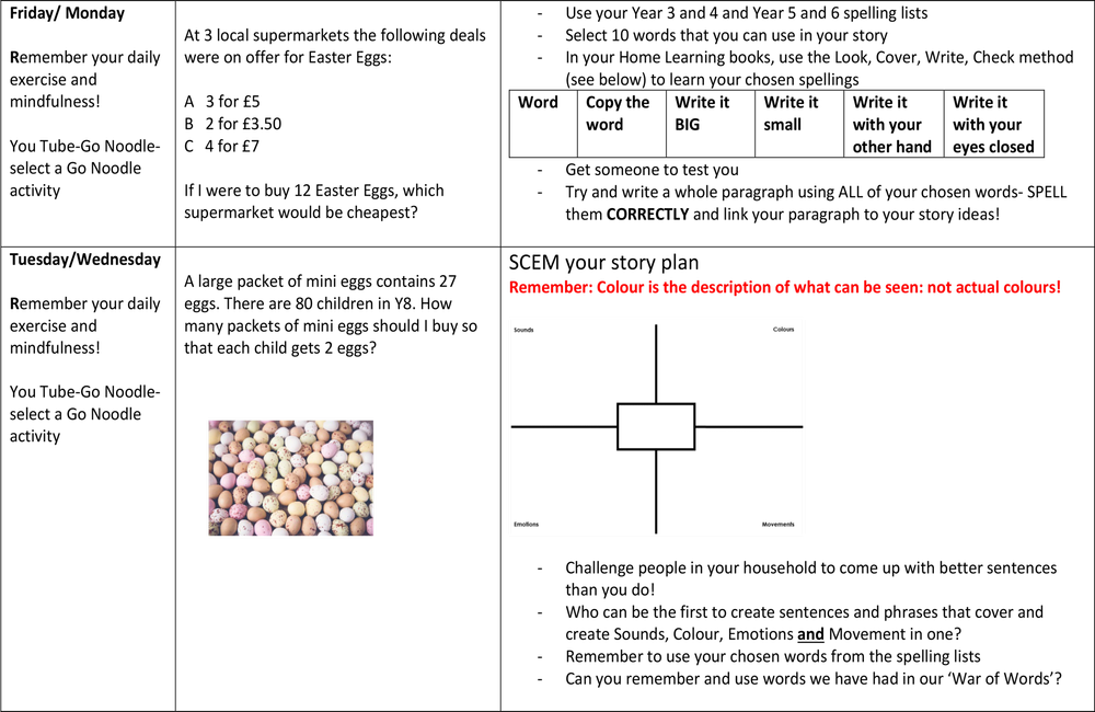 Year 6 Home Learning Week 4 — Dale Community Primary School
