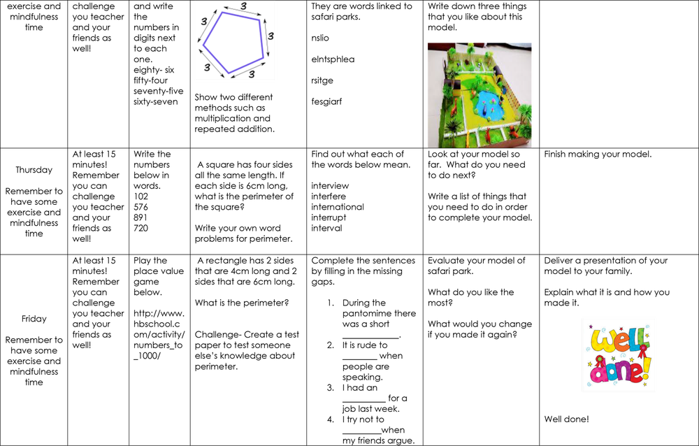 Year 3 Home Learning Week 4 — Dale Community Primary School