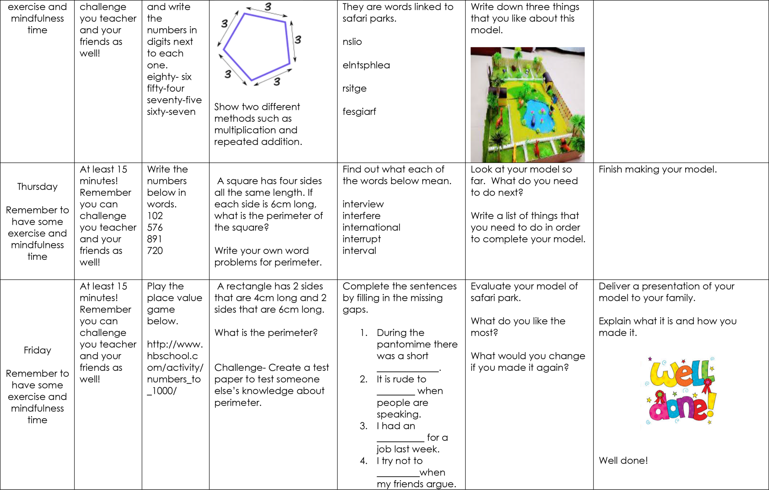 Year 3 Home Learning Week 4 — Dale Community Primary School