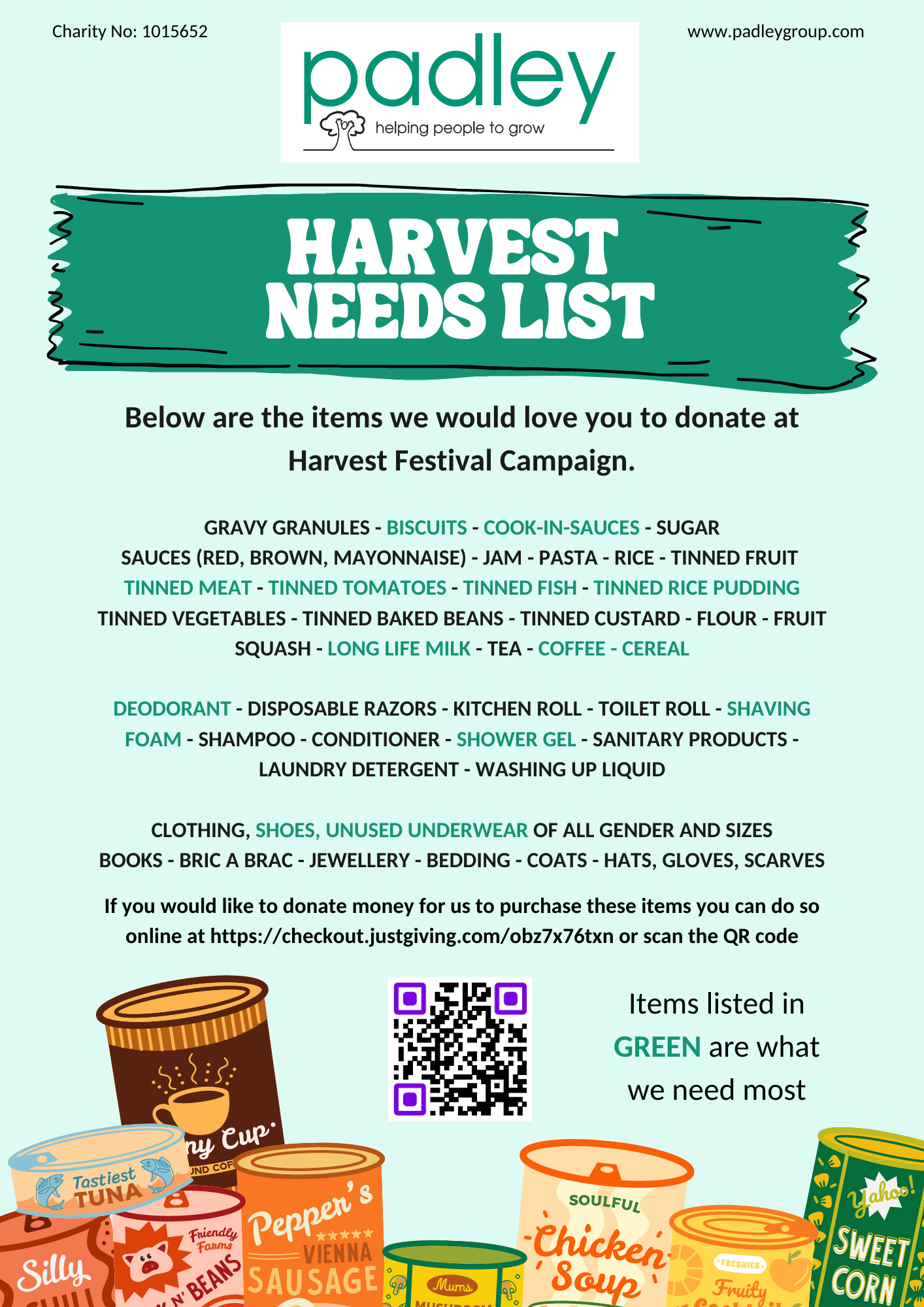 Harvest Festival Donations — Dale Community Primary School