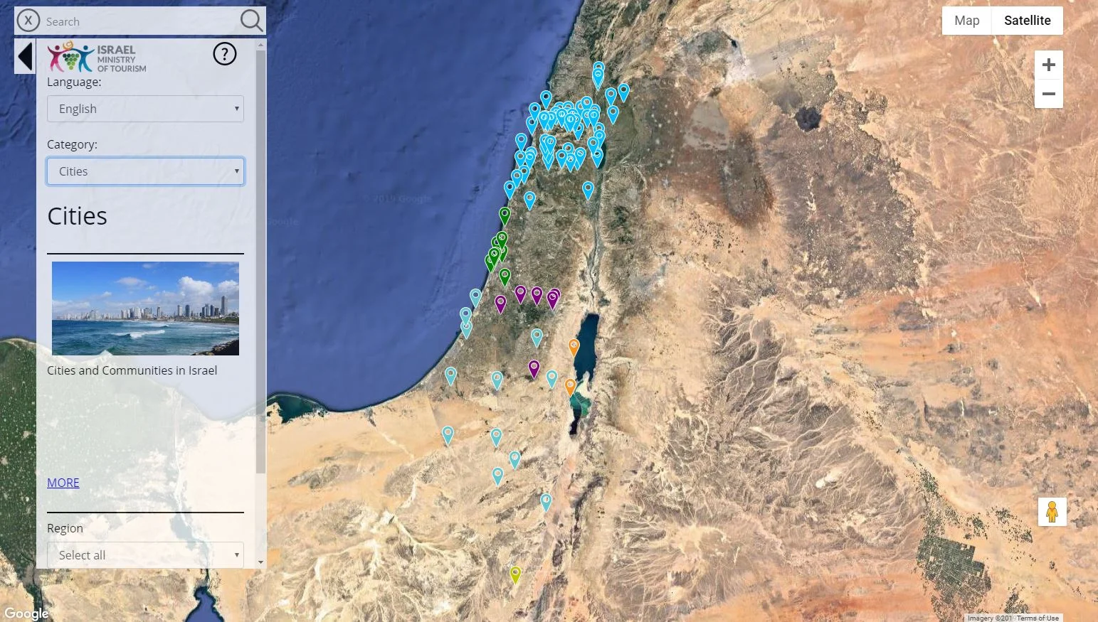 Israel's Ministry of Tourism Has a New Map App — Amiel: Make it Memorable