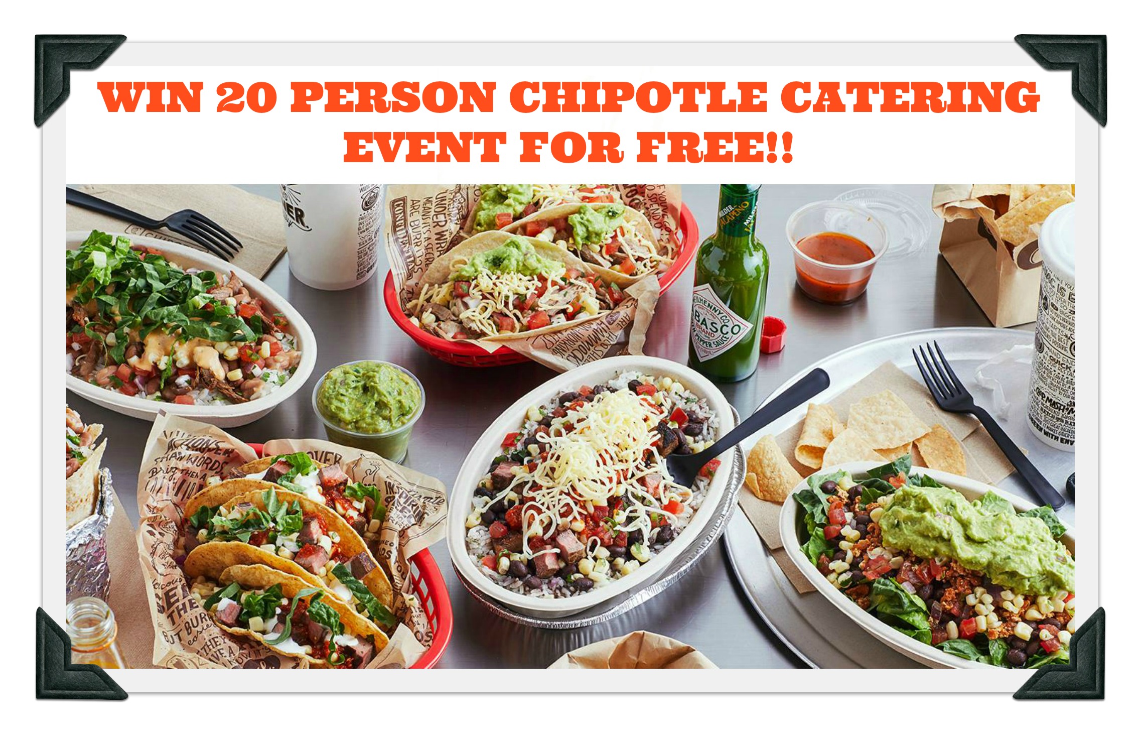 WIN 20 Person Chipotle Catering Event FREE! (sponsored post) — CT Bites