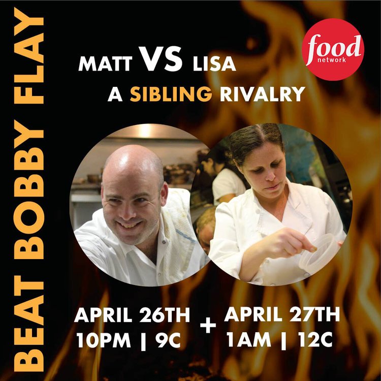 Sibling Rivalry on Beat Bobby Flay: Matt Storch & Lisa Storch Battle It ...