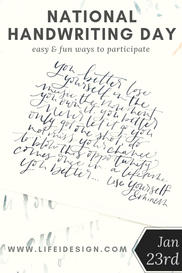 How to celebrate National Handwriting Day — Nicki Traikos | life i design