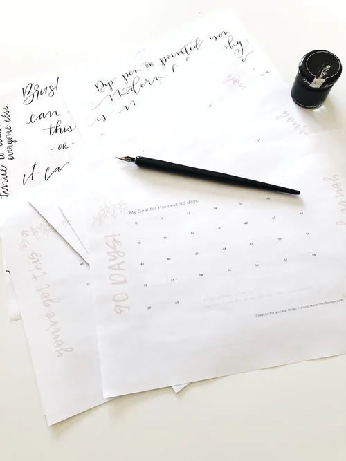 how to commit to a 90 day plan - with downloadable tracking sheets ...