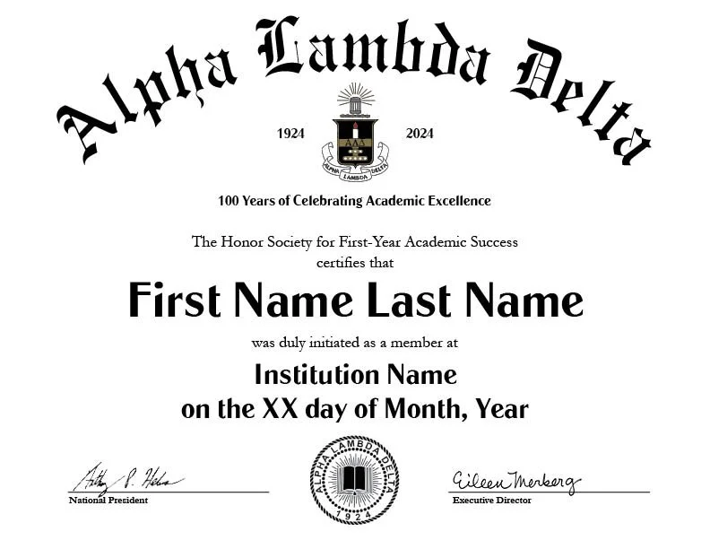 Lapel Membership Pin — Alpha Lambda Delta