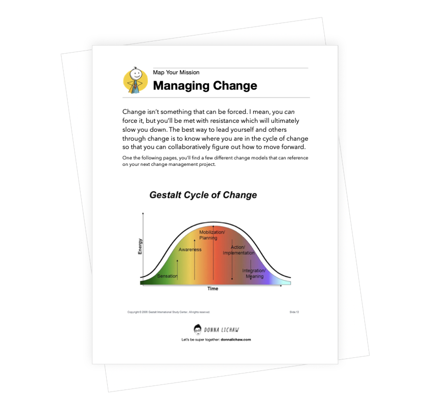 Managing Change Cheatsheet — Donna Lichaw