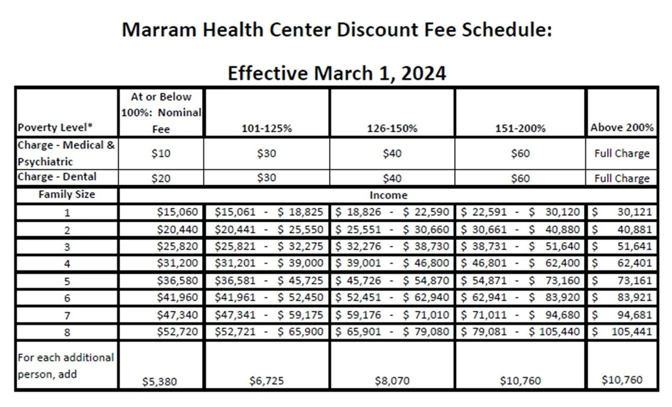 Insurance Information — Marram Health Center
