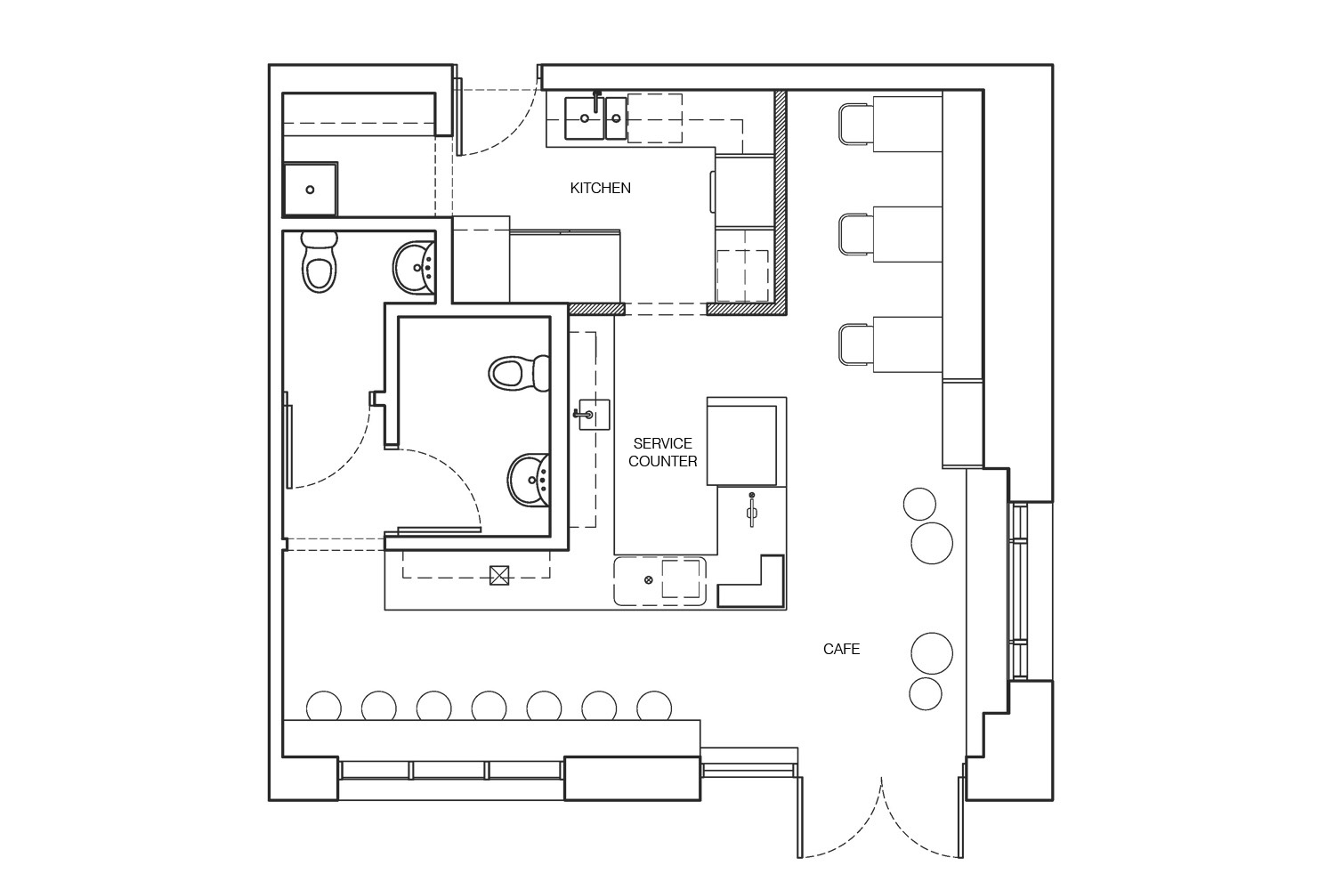 Simple Cafe Floor Plan