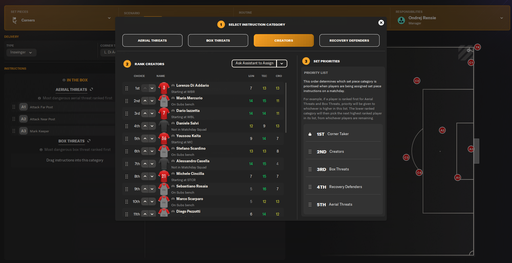 FM24 | Revamped set pieces. My pros and cons — CoffeehouseFM - Football Manager Blogs