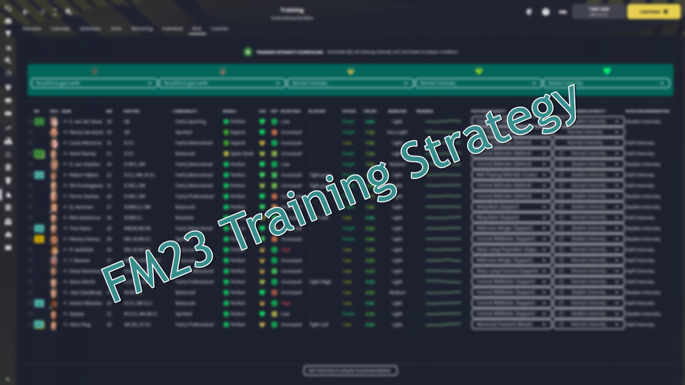 My FM23 Training Strategy — CoffeehouseFM - Football Manager Blogs